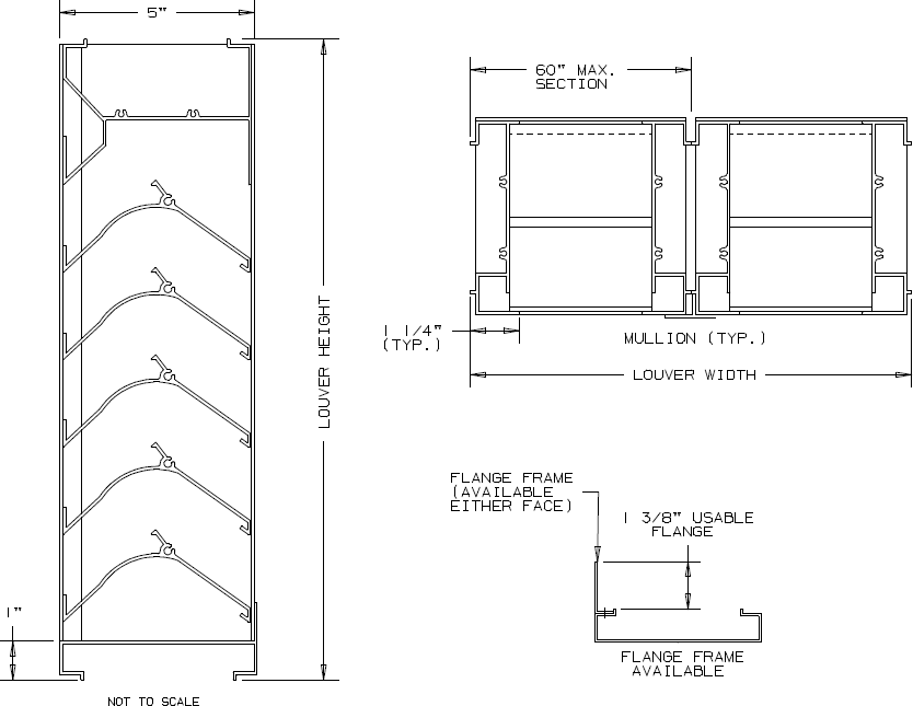 5" Deep Chevron Drainable Blade Louver